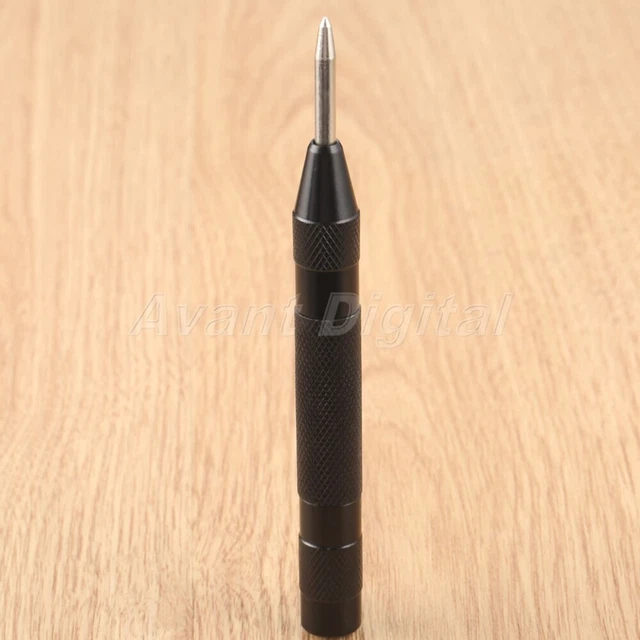 AUTOMATIC CENTER PUNCH Locator Spring Loaded Metal Wood Press Marking ...