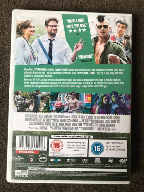 BAD NEIGHBOURS (DVD, 2014) Seth Rogen Zac Efron £1.00 - PicClick UK