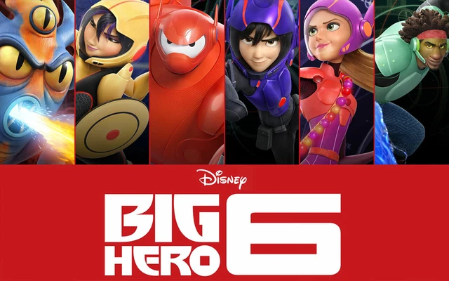 DISNEY BIG HERO 6 Six Movie Poster Iron on Tee T-shirt Transfer £2.43 ...