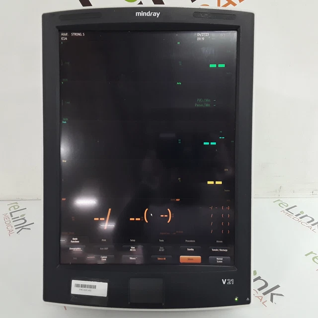 MINDRAY MEDICAL V21 w/ V Dock Bedside Monitor $703.00 - PicClick