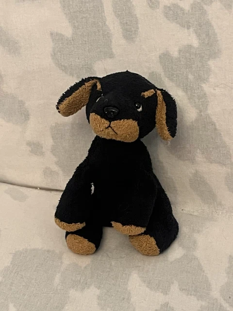 VINTAGE RUSS BERRIE Luv Pets Plush Biscuit Dog Brown Black Soft Toy £12 ...