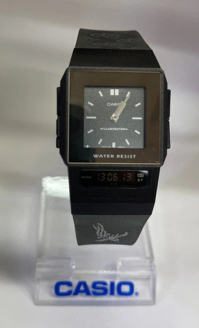 CASIO FS-01 VINTAGE Rare Dual Time Analog Digital Film Watch Original ...