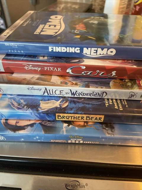 DISNEY DVDS LOT Of 5 Movies Finding Nemo Cars Alice Wonderland Brother ...