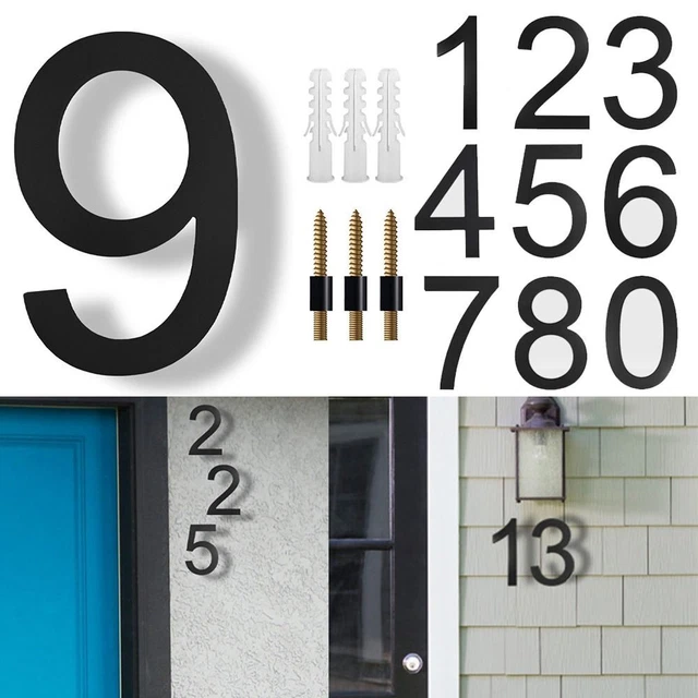 MODERN HOUSE NUMBERS 8" Floating House Number Number with Nail Kit ...