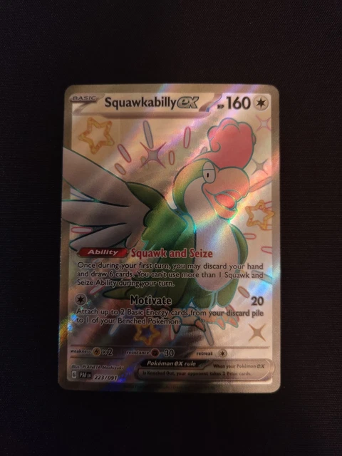 SQUAWKABILLY EX - 223/091 Shiny Ultra Rare Paldean Fates -NM/M $14.00 ...