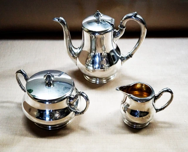 VINTAGE HALLMARKED GERMAN Made GEBR HEPP Silver Plated Tea Set £132.78 ...