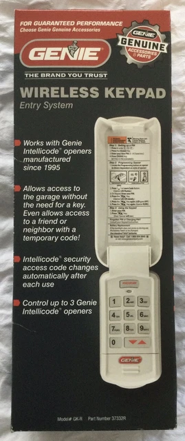 GENIE WIRELESS KEYPAD Entry System Model GK-R Part # 37332R New $27.90 ...