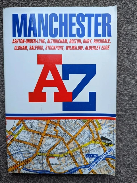 MANCHESTER A-Z STREET Map. City Centre Map Of Manchester and Greater ...