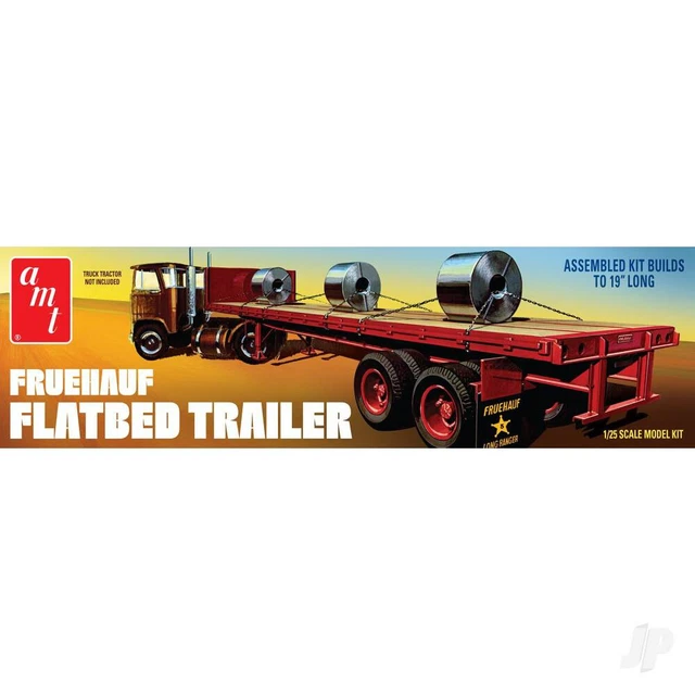 AMT 1:25 FRUEHAUF Flatbed Trailer Trailer Plastic Model Kit EUR 60,10 ...