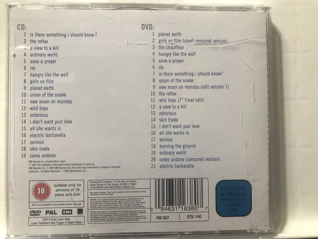 RARE CD DVD Duran Duran Sight & Sound Save A Prayer Reflex Notorious Wild Boys £35.35 - PicClick UK