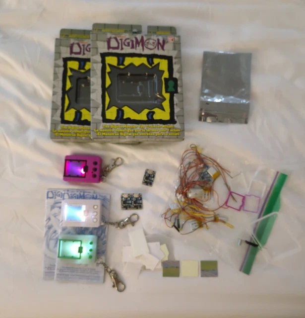 3 DIGIMON 20TH Anniversary Tamagotchi Digivice Vpet LED Light Mod Glow ...