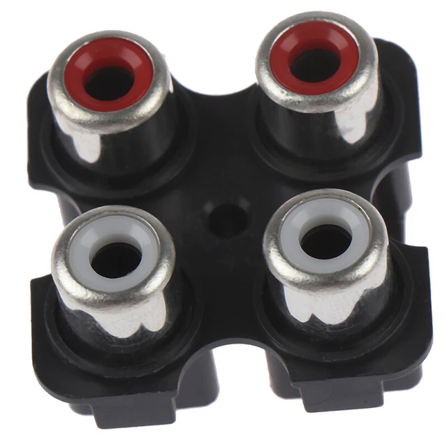 2PCS 4WAY 6PIN RCA Female Plug vidéo AV Connecteur de socket ...