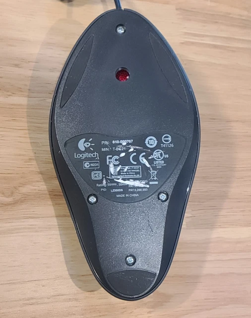 LOGITECH TRACKMAN TRACKBALL PC Mouse Gray with RED Ball Wired T-BC21 ...