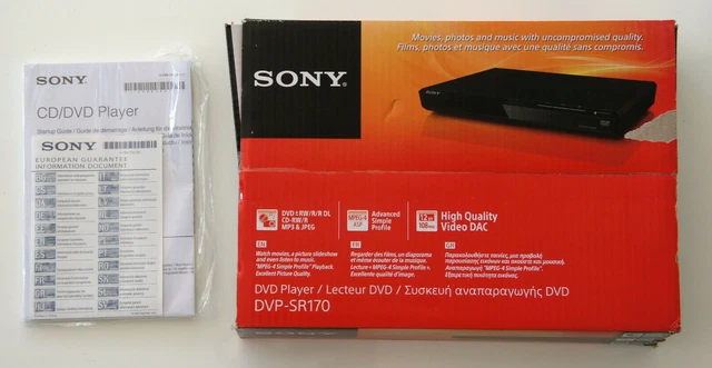 SONY CD/DVD DVP-SR170 Operating Instructions + Blank Box Owners Manual £8.06 - PicClick UK