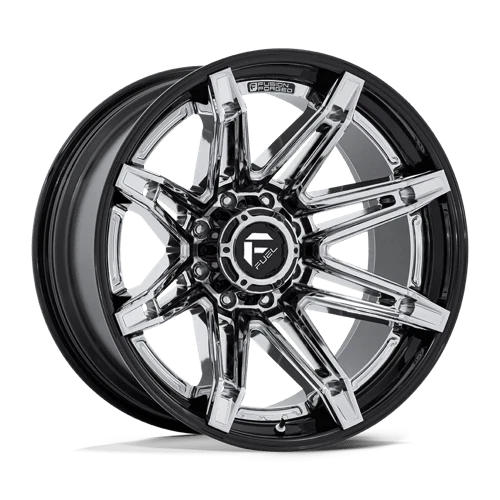 22X10 FUEL FC401 Brawl Chrome W/ Gloss Black Lip FORGED Wheel 8x170 ...