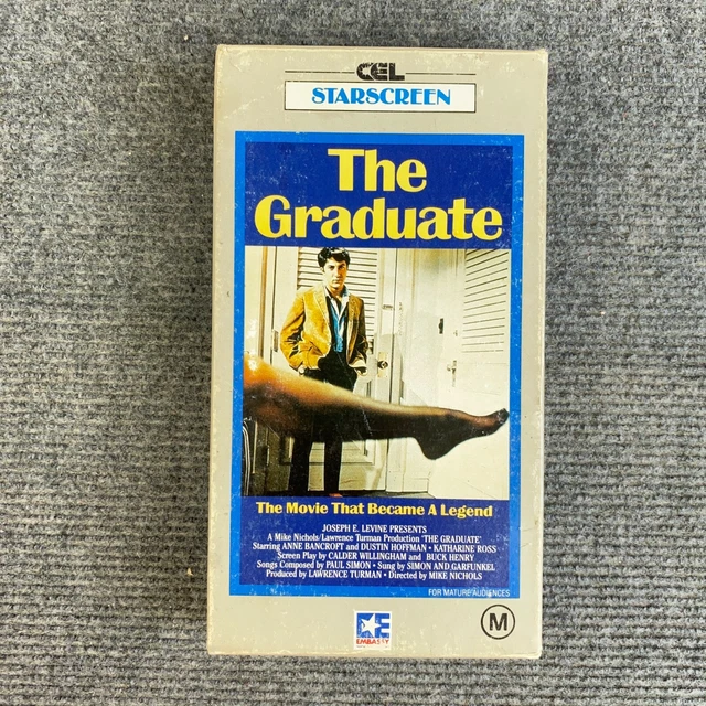 THE GRADUATE VHS Video CEL Starscreen Release Cardboard Sleeve Dustin ...