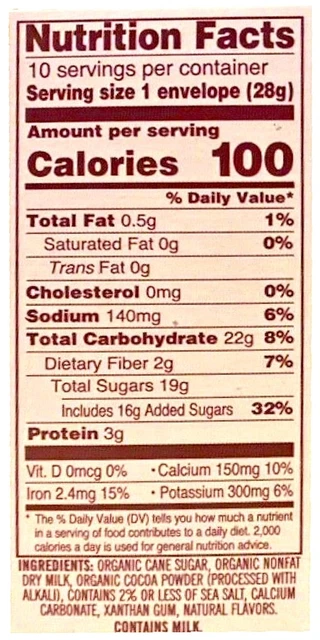 TRADER JOE'S ORGANIC Hot Cocoa Mix 10 OZ (Pack of 1) £20.74 - PicClick UK