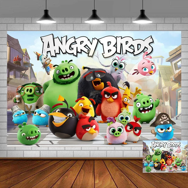 ANGRY BIRDS PARTY Supplies Birthday Decorations Backdrop Banner Poster ...