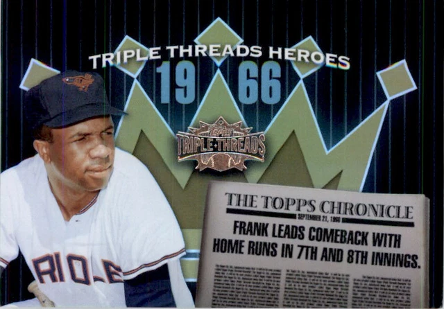 2006 TOPPS TRIPLE Threads Heroes #66FR6 Frank Robinson EUR 1,64 - PicClick FR