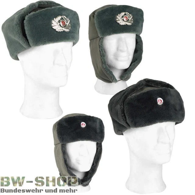 ORIGINAL NVA WINTERMÜTZE Ddr Mütze Winter Gefüttert Bw Offizier Soldat ...