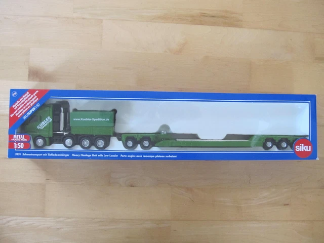 SIKU 3931 MAN Schwertransport mit Tiefladeanhänger Kübler Spedition neu ovp 1:50 EUR 14,50 ...