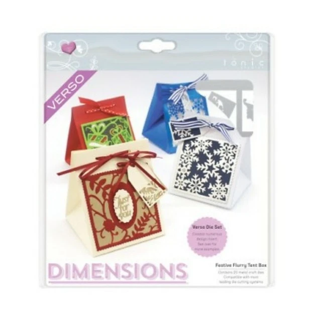 TONIC STUDIOS FESTIVE Flurry Tent Gift Box Die Set christmas dies £52. ...