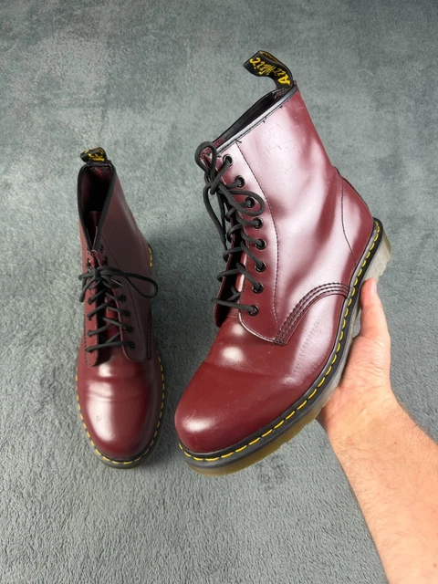 DR MARTEN 1460 Ox Blood Boots Mens UK 12 Mod Casuals Grunge 8 eyelet £ ...