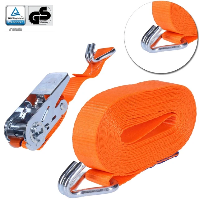 TRANSPORT SPANNGURT 2TLG mit Ratsche Haken 800kg Zurrgurt 6m ...