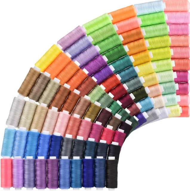 SEWING THREADS KITS, All Purpose 100 Color Spools Polyester Thread ...