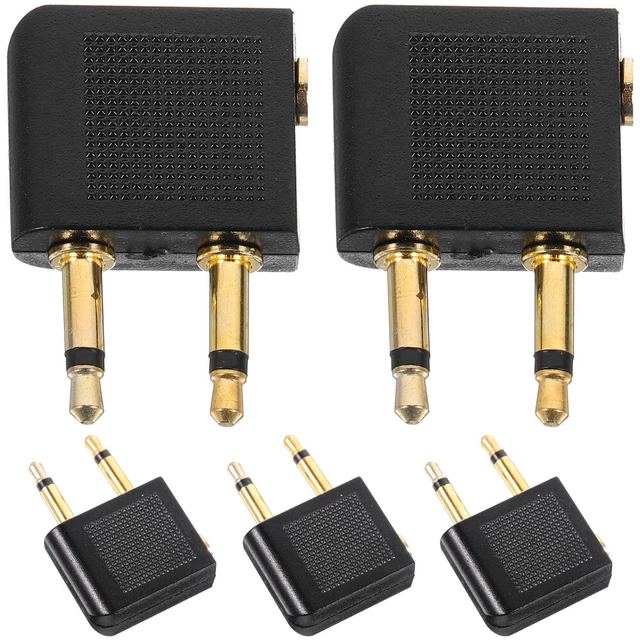 ADAPTATEUR DE CASQUE d'avion, 5 pièces, système de divertissement de vol, EUR 7,89 - PicClick FR