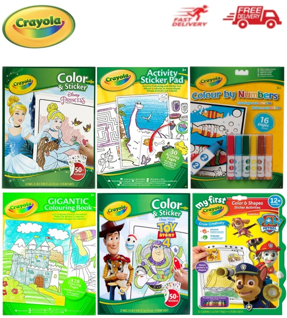 CRAYOLA COLOURING, STICKER & Activity Books Kids Fun Learn Happy ...