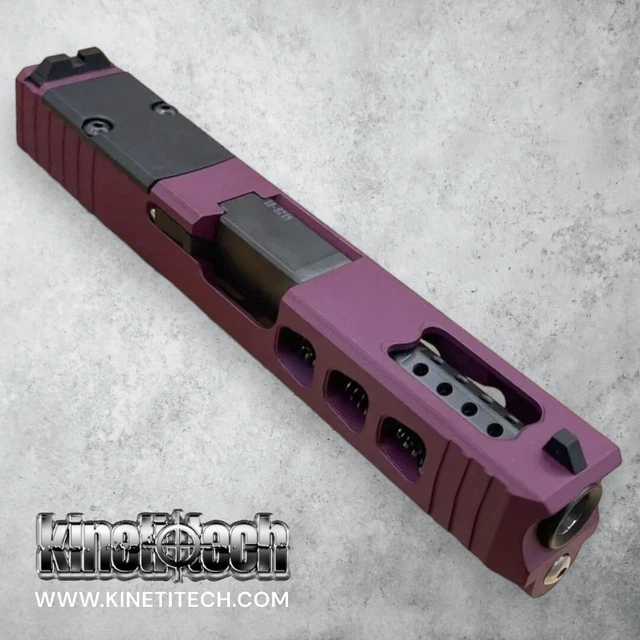 GLOCK 17 COMPLETE Slide gen3 BLACK CHERRY RMR Top Port Lightning PORTED ...