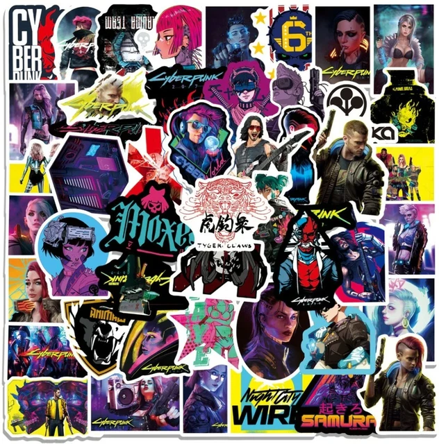 LOT OF 50 stickers Cyberpunk 2077 inspired Samurai - V EUR 10,00 ...