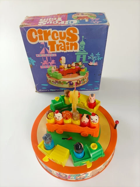 VINTAGE CIRCUS TRAIN Roundabout Battery Operated / Magic Roundabout Era ...