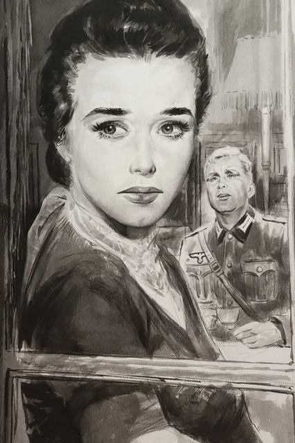 1966 ORIGINAL DRAWING Angelo Di Marco Lavis Chinese Ink Novel-Photo TV ...