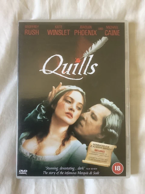 QUILLS DVD MARQUIS de Sade Philip Kaufman Geoffrey Rush Kate Winslet ...