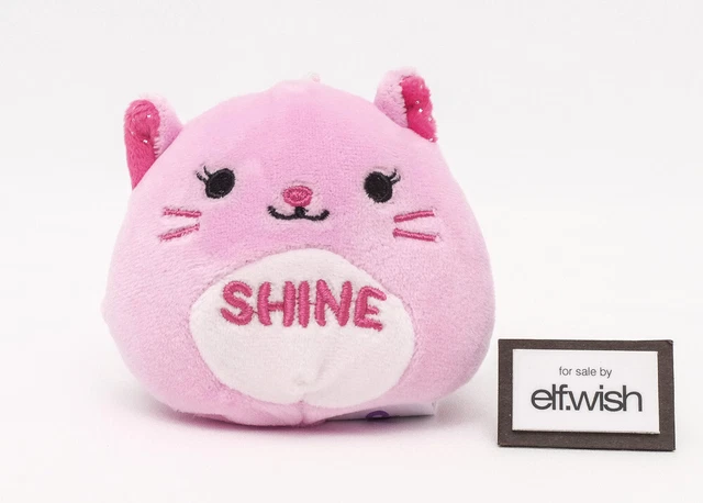 SQUISHMALLOWS KRISTINA THE Pink Cat Shine Miniature 3.5 Inch Keyring ...