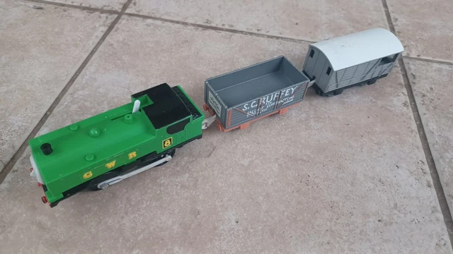 TOMY THOMAS TRACKMASTER Duck Train con camion freno rospo, a batteria ...