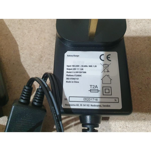 FLYMO C-LI 20V CGR-TWIN Dual Battery Charger 20V 1.0A for Grass Hedge ...