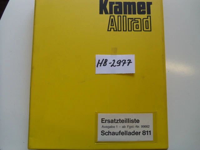 HB-2977 ERSATZTEILLISTE ZUM Kramer Radlader 811 Ausg.1 Nr. 811 20 574/1 ...