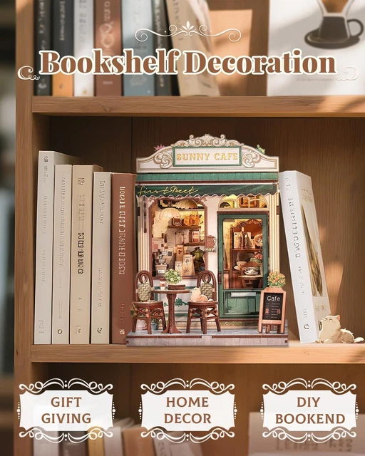 BOOK NOOK KIT - DIY Miniature House Dollhouse Kit for Adults and Teens ...