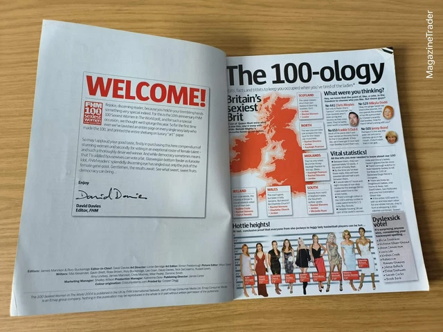 FHM 100 SEXIEST Women in the World 2004 Supplement Britney Spears Kelly ...