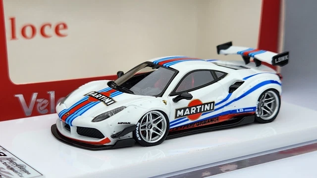 1:64 VELOCE FERRARI 488 GTB Martini blanche LB Performance Resine EUR ...