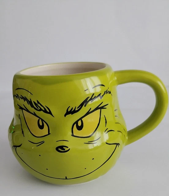 DR SEUSS HOW THE GRINCH Stole Christmas 3D Head Shaped Ceramic Mug Cup ...