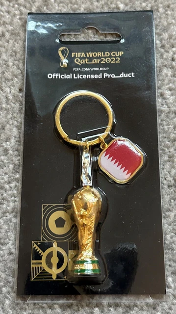FIFA WORLD CUP Qatar 2022 - Official Trophy Qatar Flag Key Ring ...