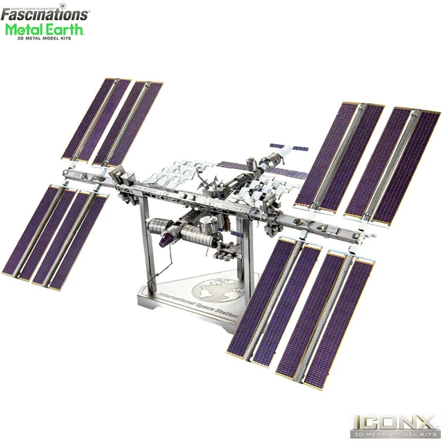 METAL EARTH ICONX International Space Station ISS 3D DIY Model Building ...