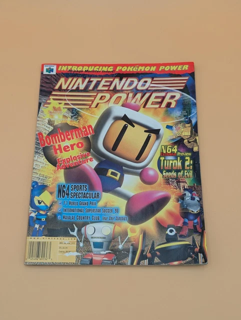 NINTENDO POWER VOLUME 111 Bomberman Hero Magazine Poster Pokemon Power ...