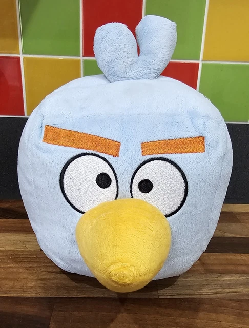 ANGRY BIRDS 8” [20cm] Space Ice Cube Light Blue Square Bird Plush Soft ...