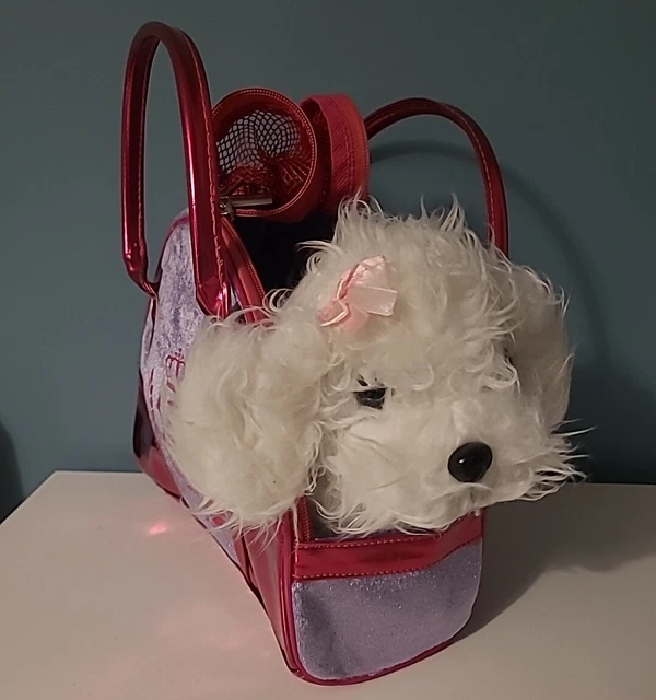 ASDA WHITE PUPPY Dog Soft Toy Plush In Carrier Bag Holder £6.50 ...