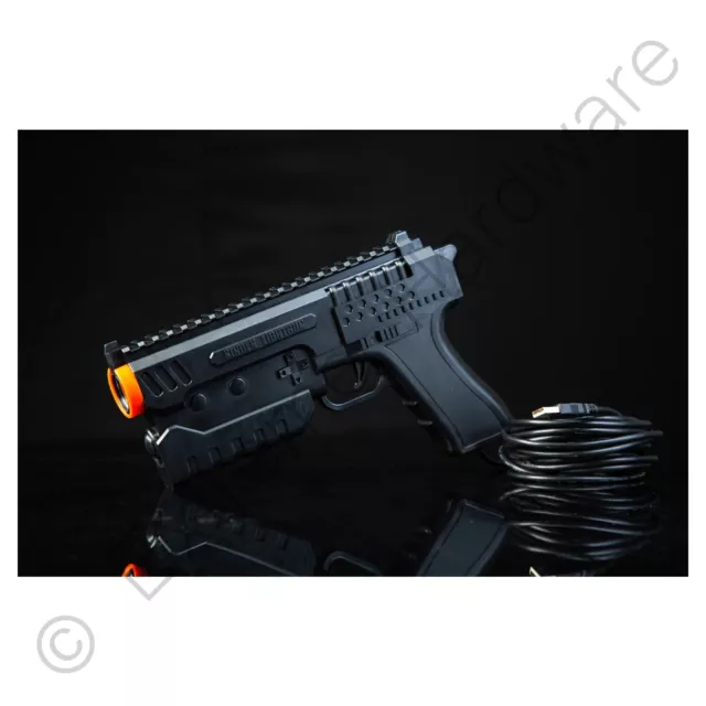 SINDEN BLACK ARCADE Light Gun with Line of Sight Aiming LCD TV PC ...